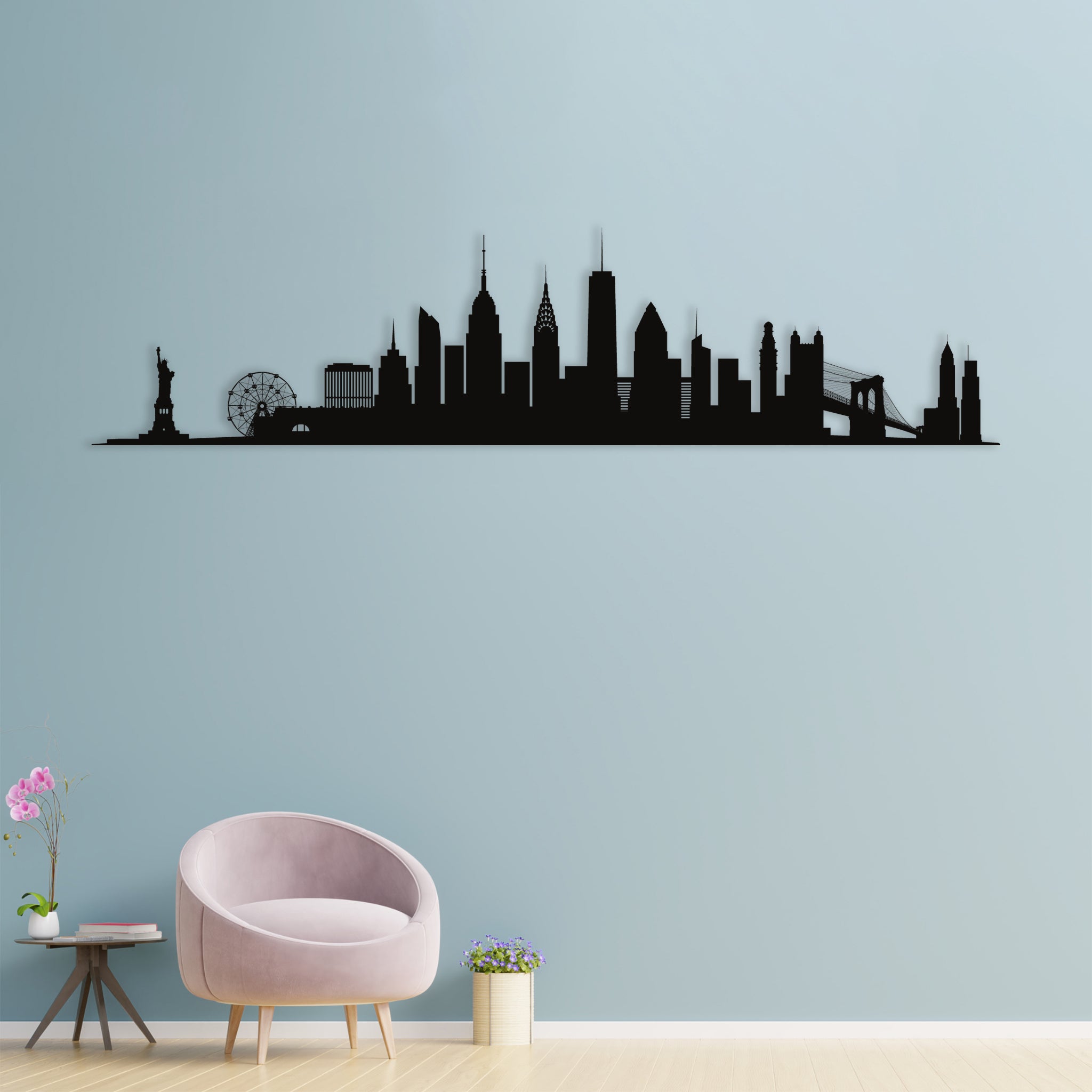 Metal USA Skyline Wall Decor - Modern Skyline Decor